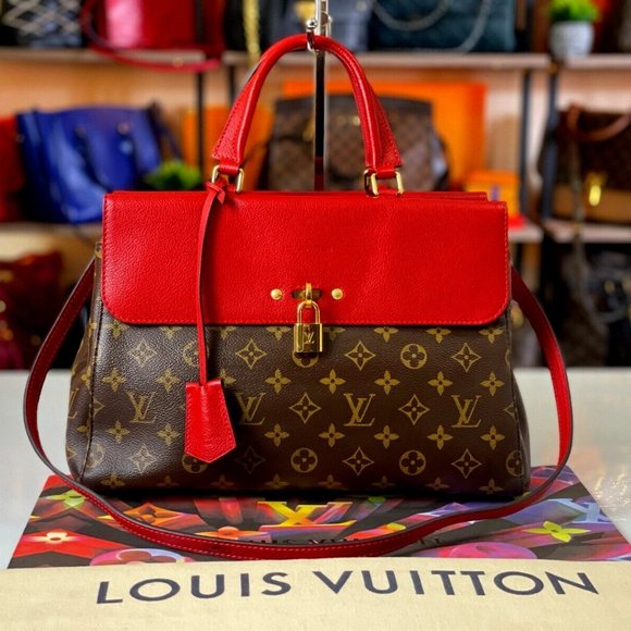 Louis Vuitton | Bags | Louis Vuitton Venus Red Lv Shoulder Tote Satchel ...
